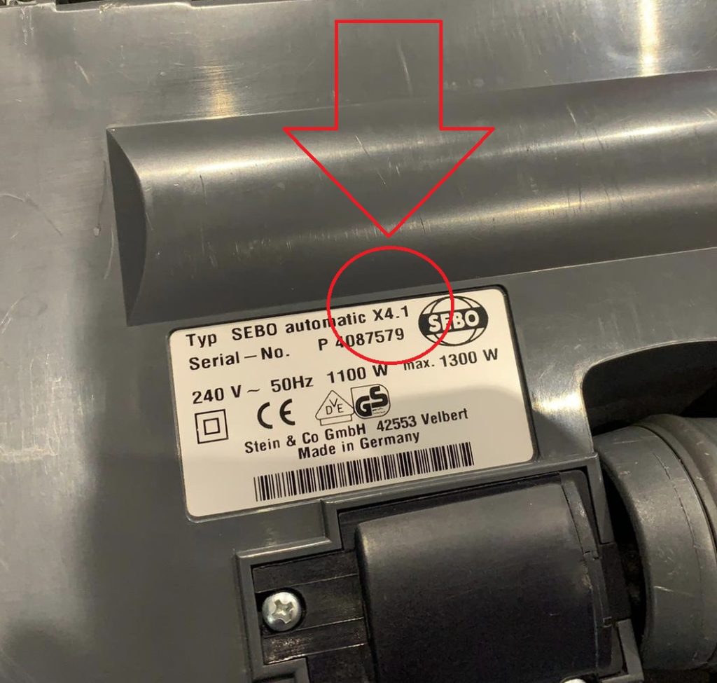Spare Parts for the Sebo X4.1 and X1.1 - Sebo Information